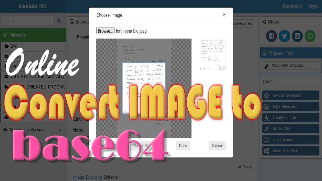 Image to Base-64 Encoder - IMS Web Tools
